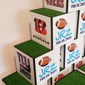 Photo Cube Centerpiece With Astro Turf Tops - Etsy