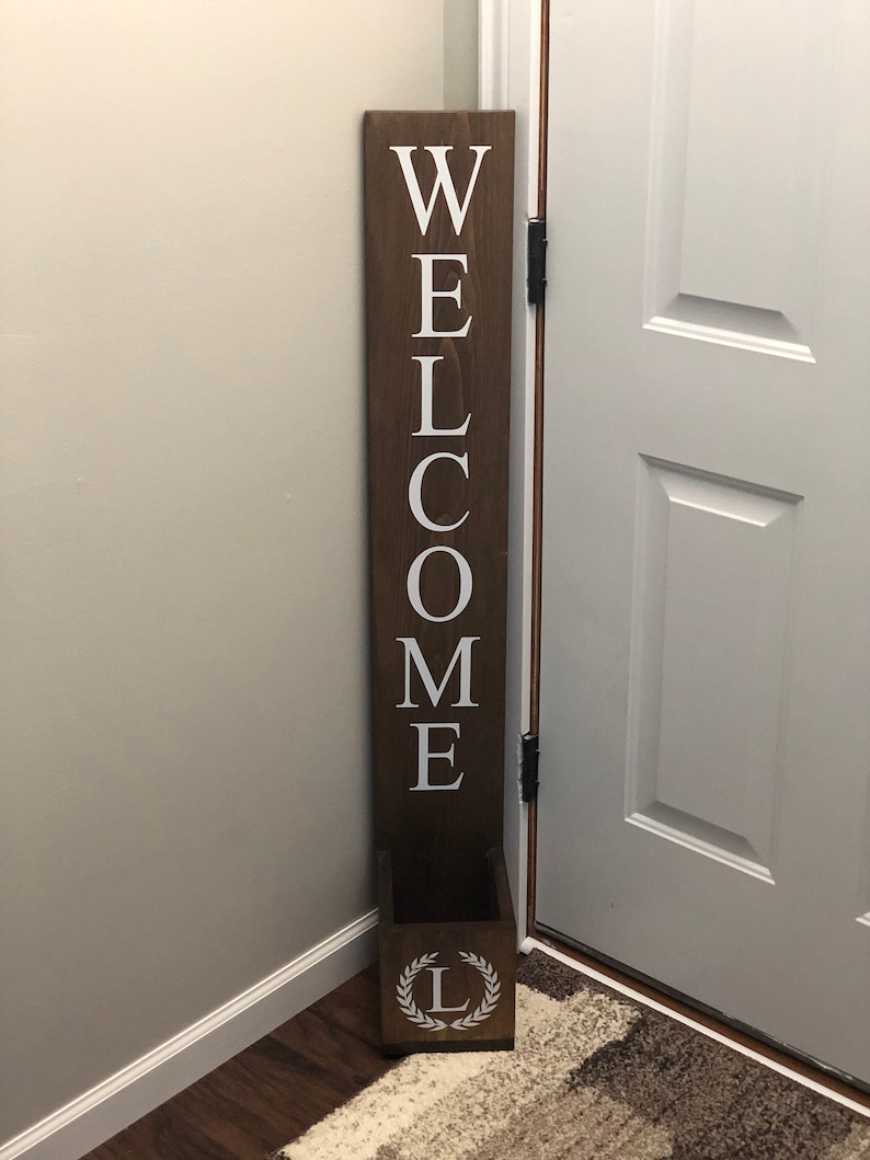 Welcome Sign Plant Box Wooden Porch Sign Home Planter Sign - Etsy