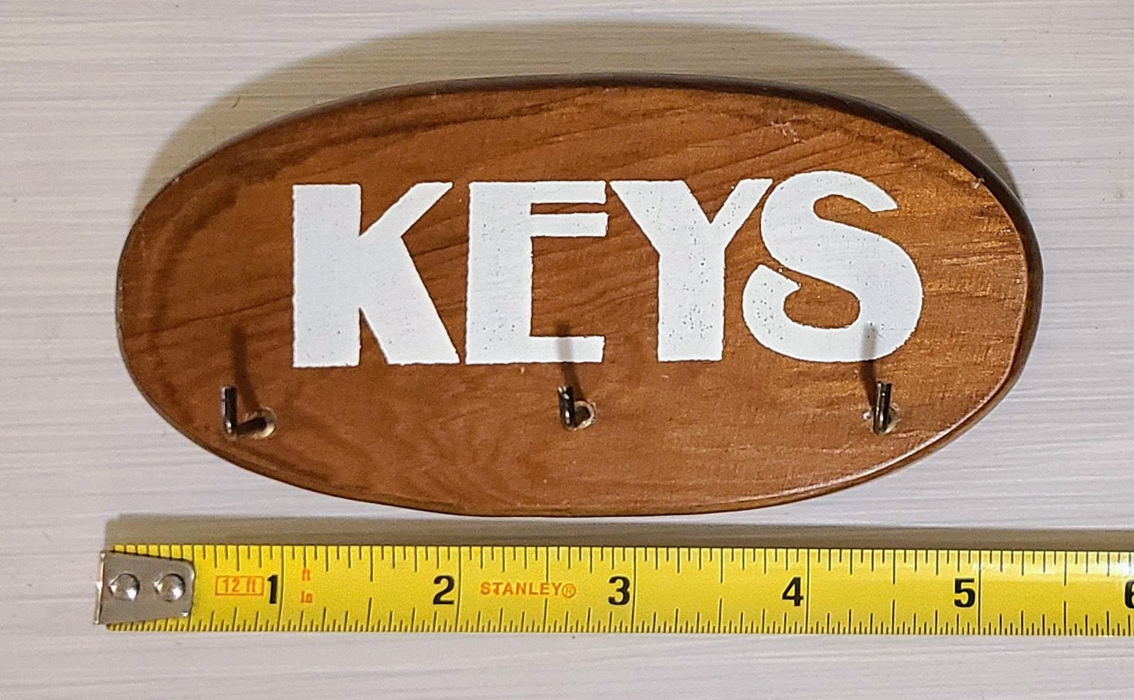Vintage Wood KEYS Plaque With Hooks - Etsy