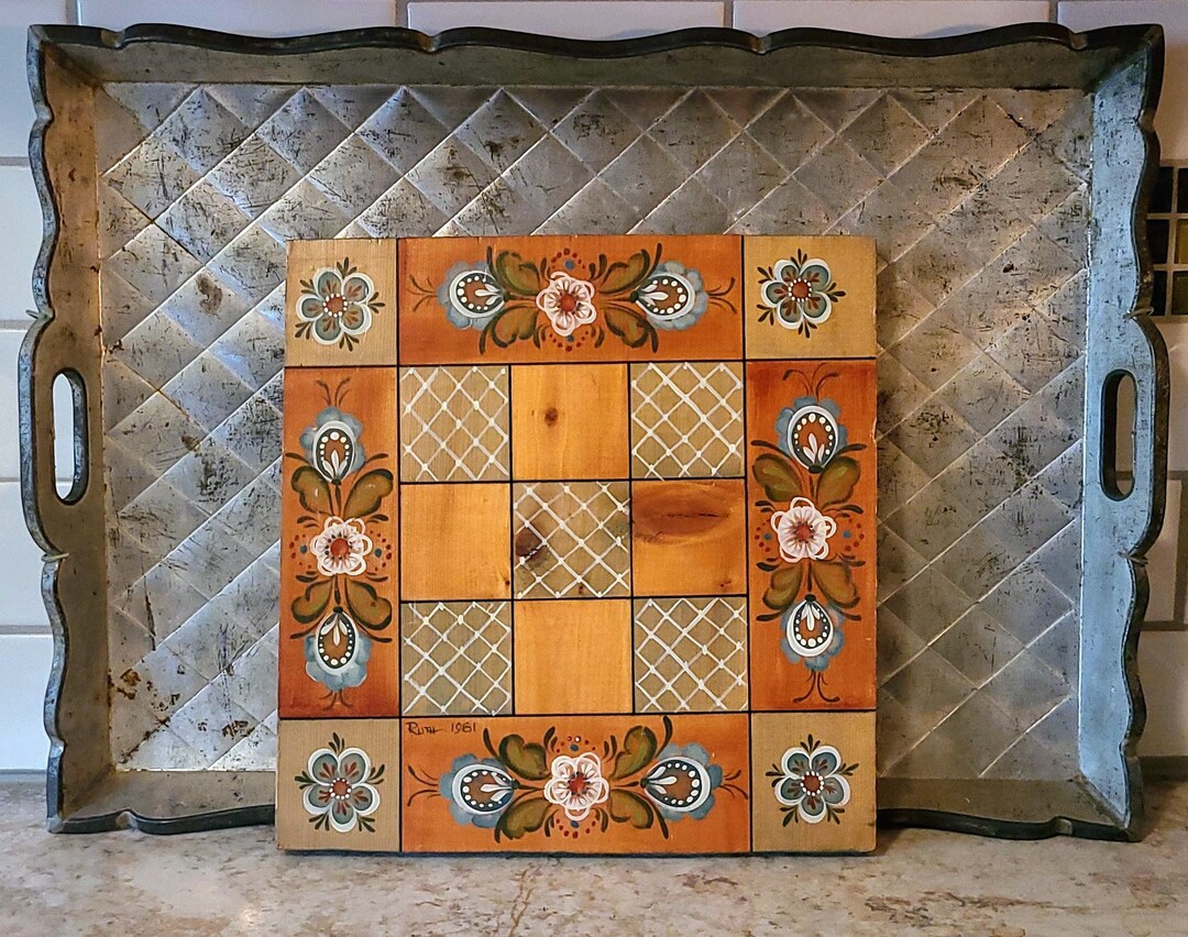 Hand Painted Tole Trivet/wall Decore - Etsy