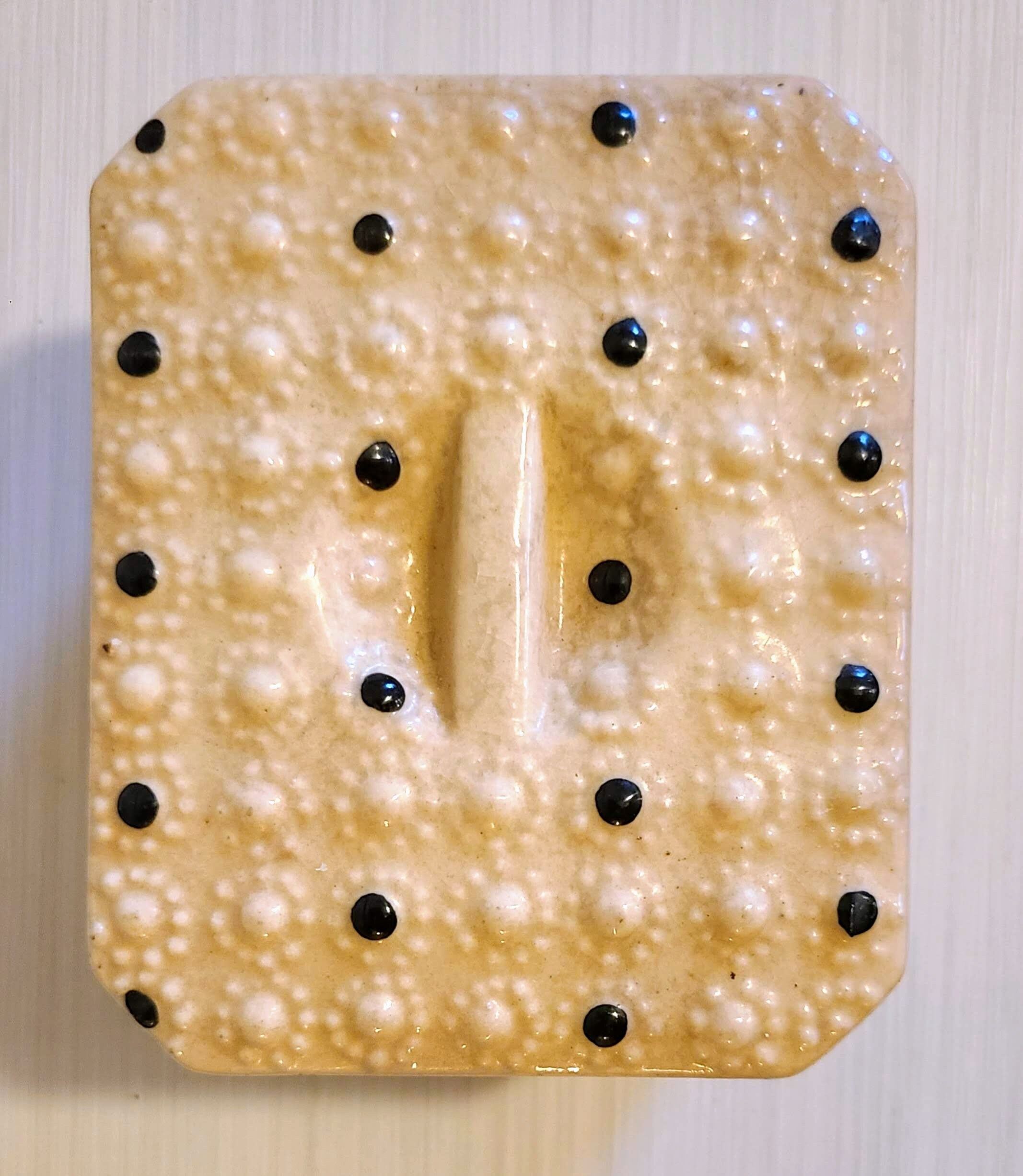 Vintage Lidded Ceramic Dot Pattern Box - Etsy