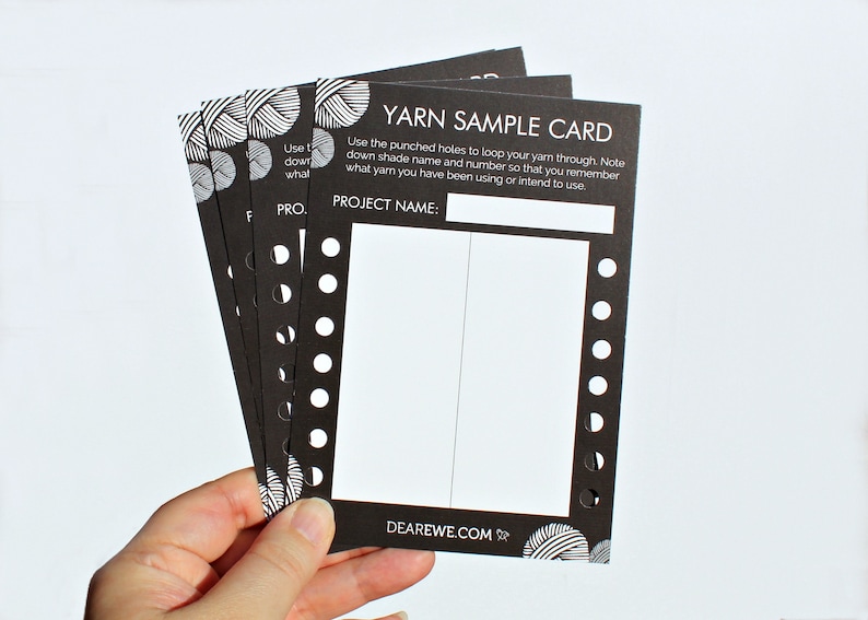 Yarn Sample Crochet / Knit Project Cards | Knitter, Knit, Knitting ...