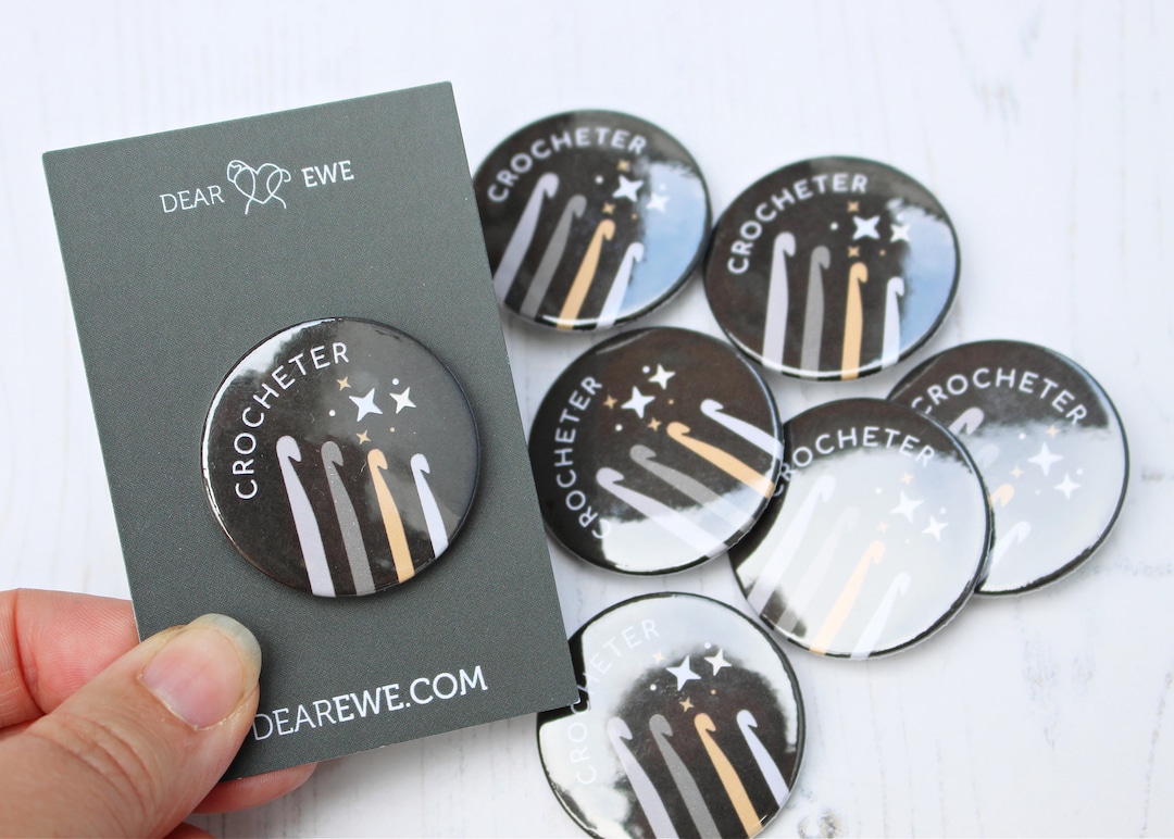 Dear Ewe | Sparkle Crocheter Collector Pin Badge, Button Badge ...