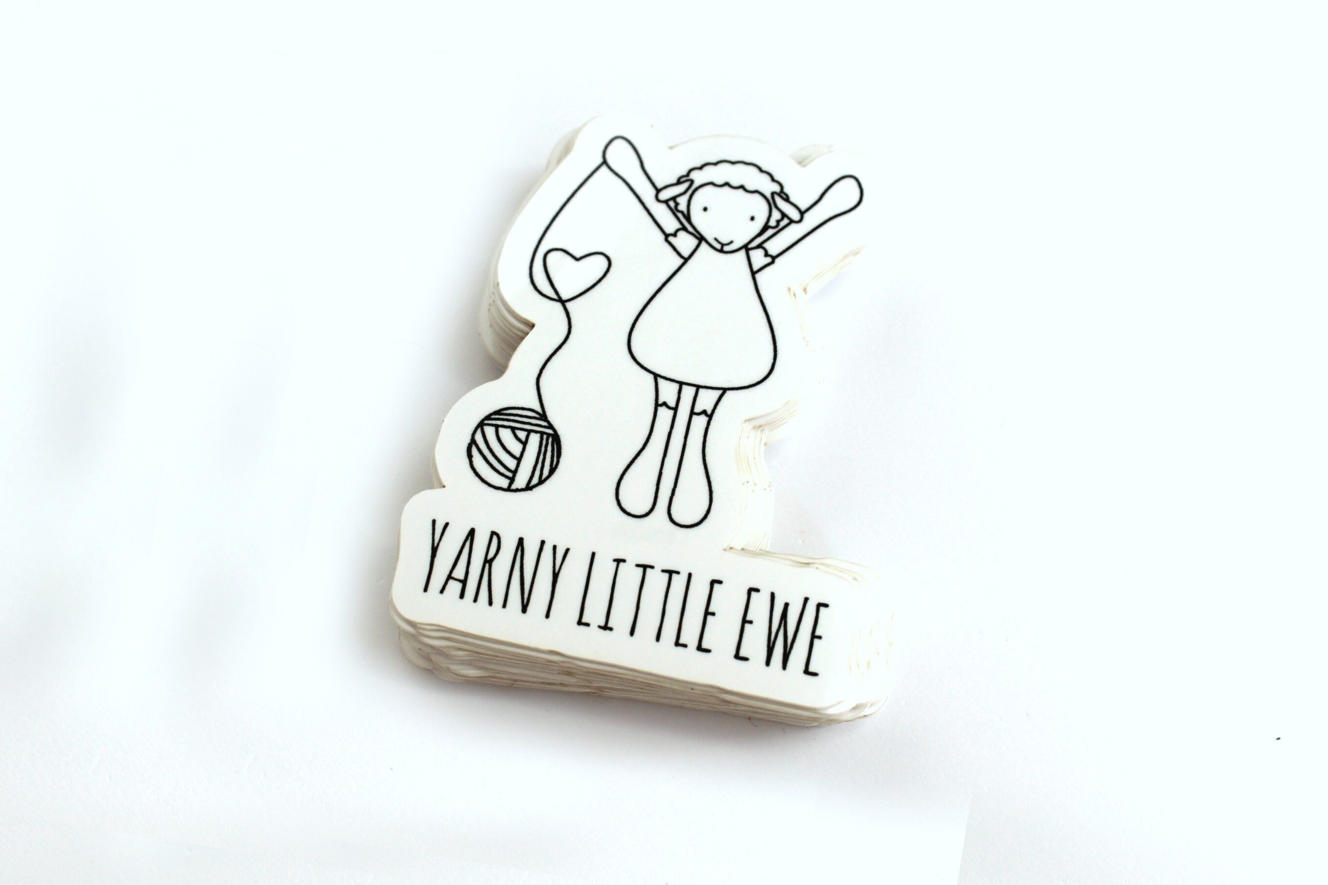 Dear Ewe | Single Little Yarny Ewe Die Cut Sticker | Sheep Sticker ...