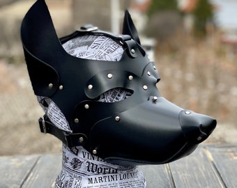 Fetish Leather Dog Mask - Etsy