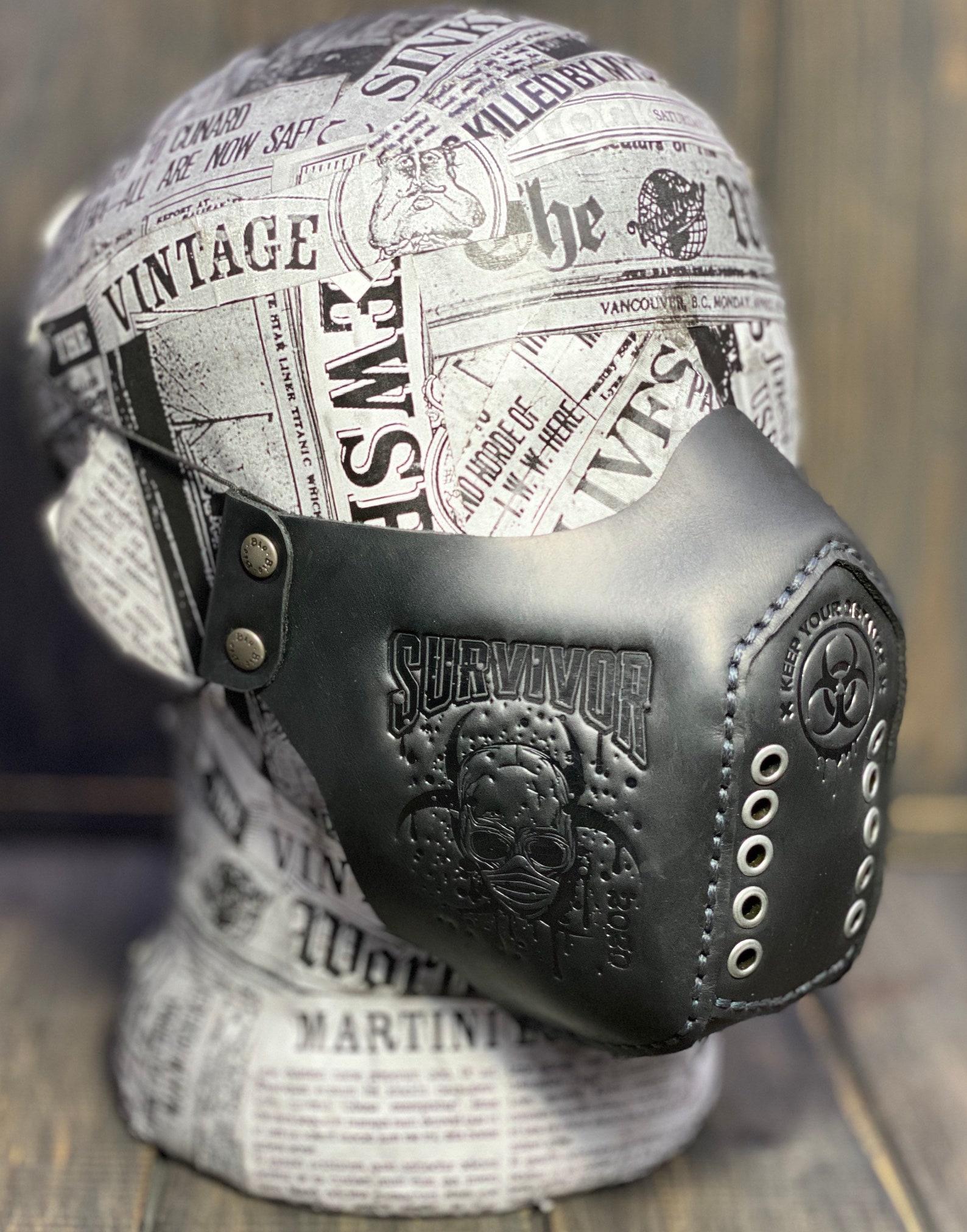 Face Leather Mask Protective Leather Mask Leather Face - Etsy