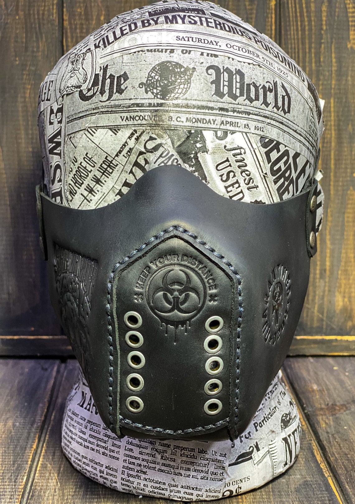 Face Leather Mask Protective Leather Mask Leather Face - Etsy