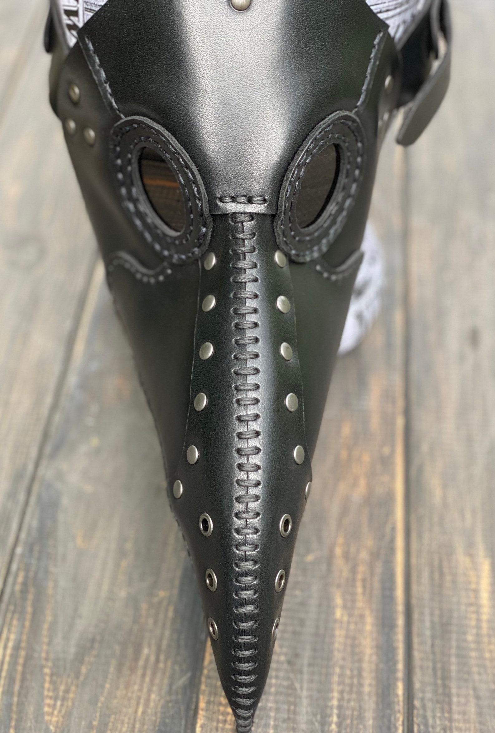 Plague Doctor Mask Black Leather Mask Plague Doctor Bird Mask Halloween ...