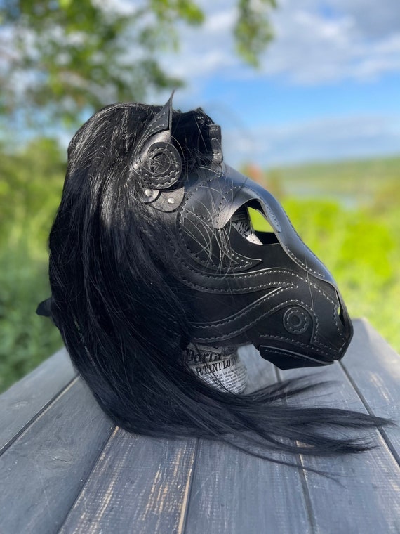 Black Horse Head Mask