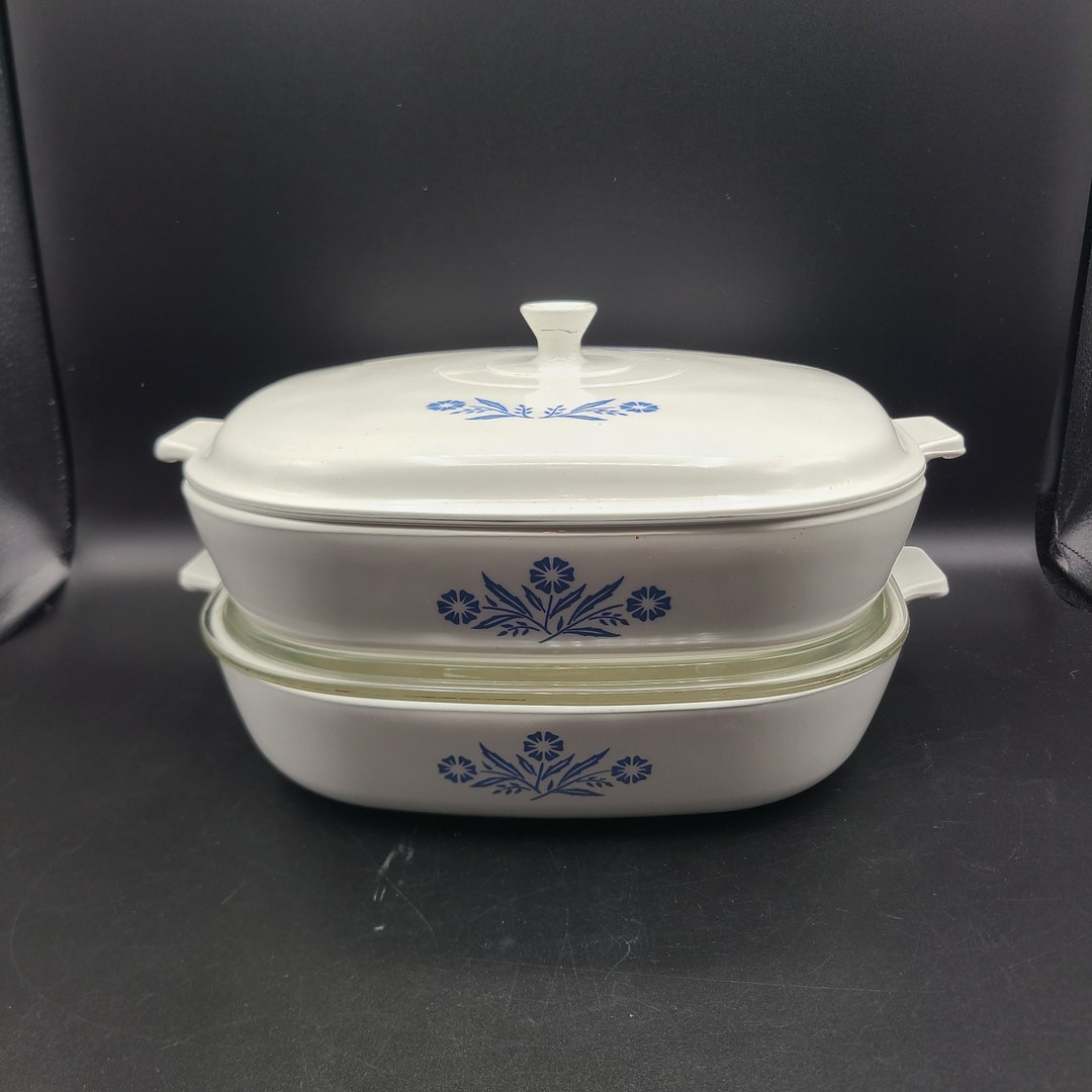 Corning Ware Blue Cornflower 10 In. Roasting Pan Casserole Dish P-10-B ...