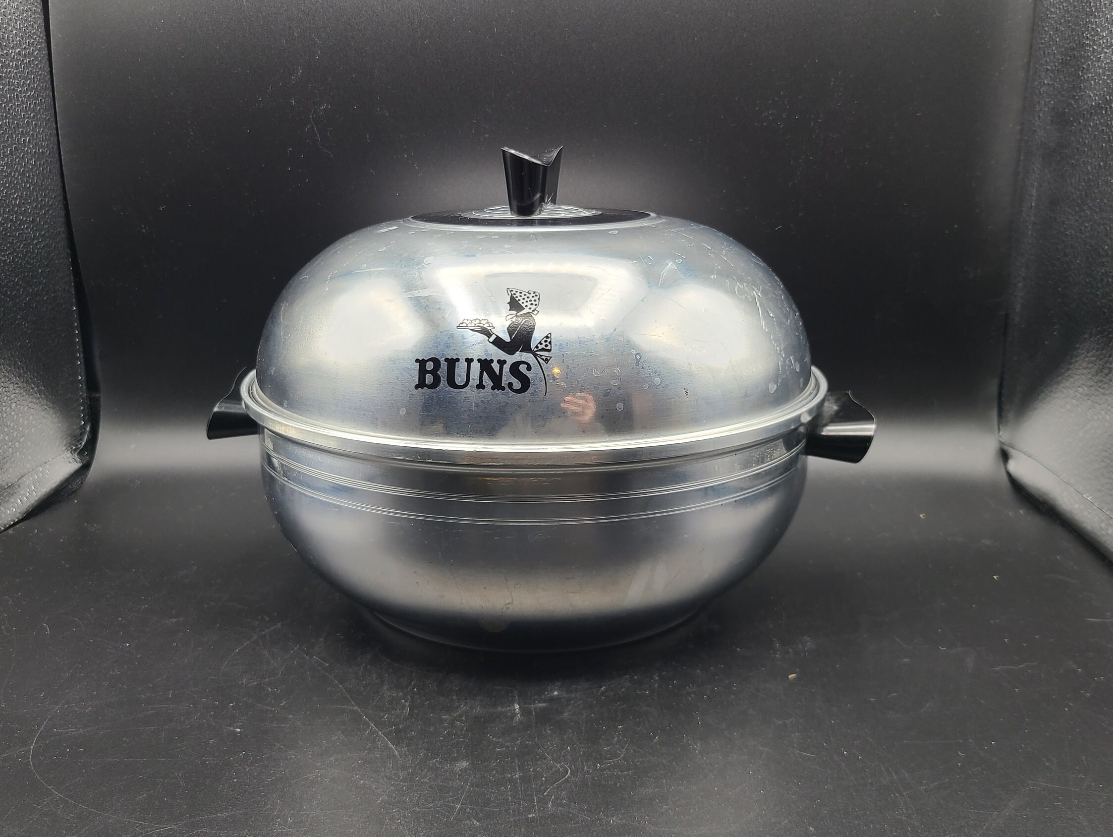 West Bend Vented Lid Three Piece Aluminum Bun Warmer Serving - Etsy