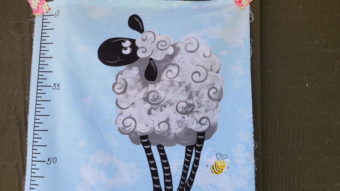 Susybee Sheep Lamb Growth Chart Panel to Sew Lew the Ewe - Etsy