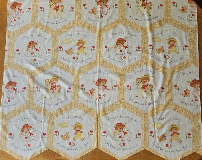 Nursery Rhyme Cheater Cloth Hexagon Quilt Fabric Panels - Etsy