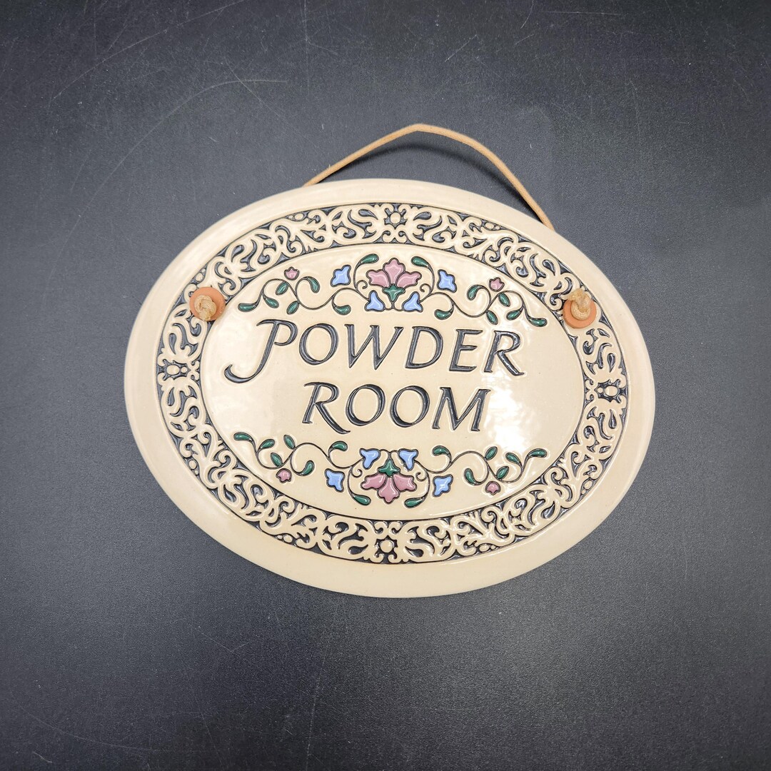 Trinity Pottery Powder Room Ceramic Sign Rice Lake Wisconsin - Etsy