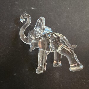 Glass Elephant on Mirrored Surface - Etsy
