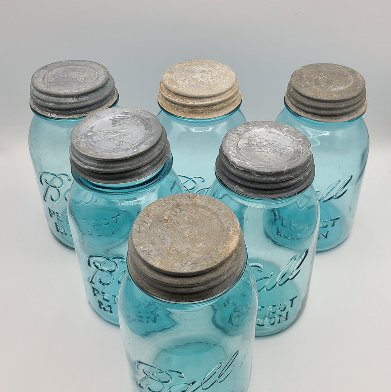 Blue Ball Quart Jars 1900-1930s With or Without Zinc Lids - Etsy