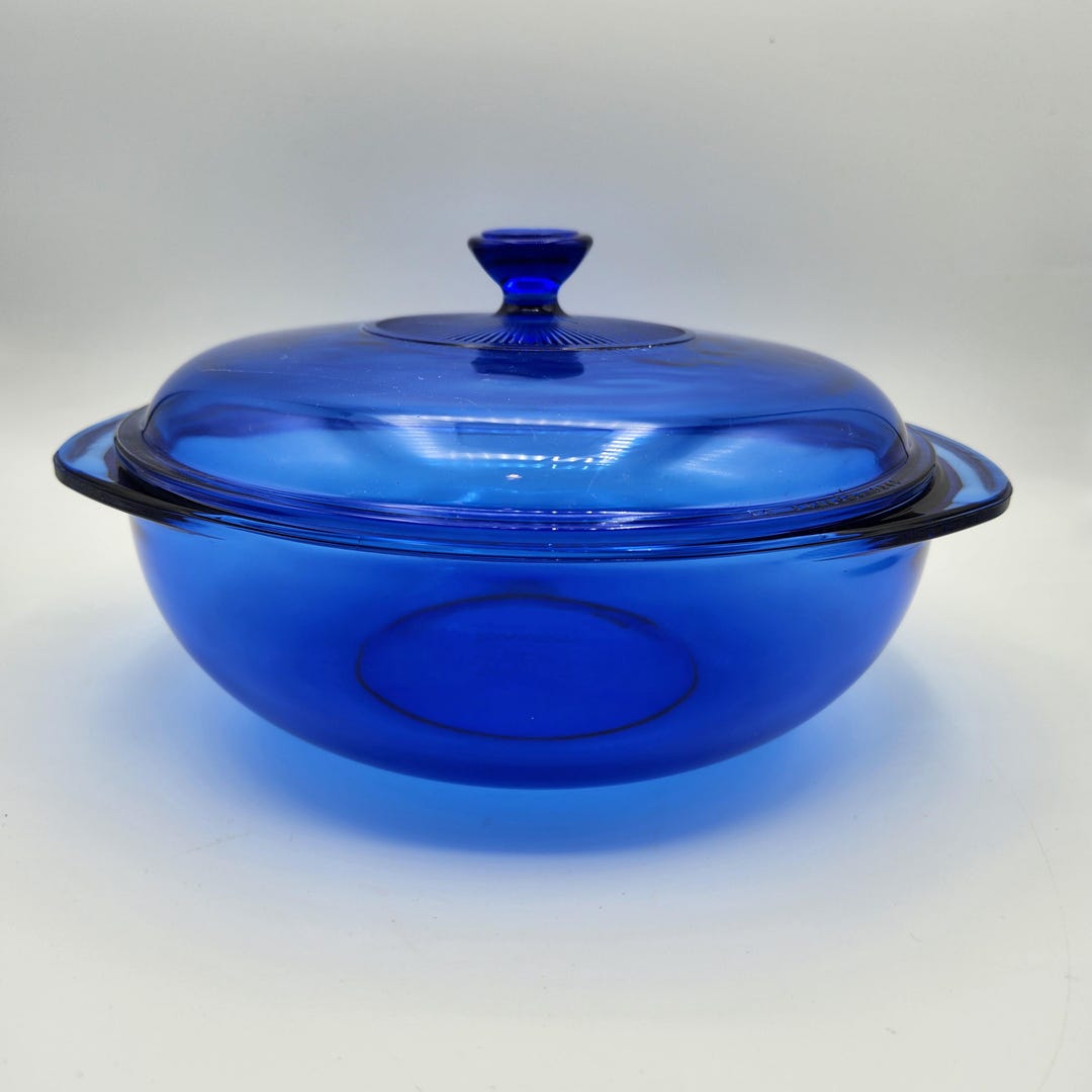 Cobalt Blue Pyrex 024 2 Qt 2 Liter Bowl With Lid - Etsy