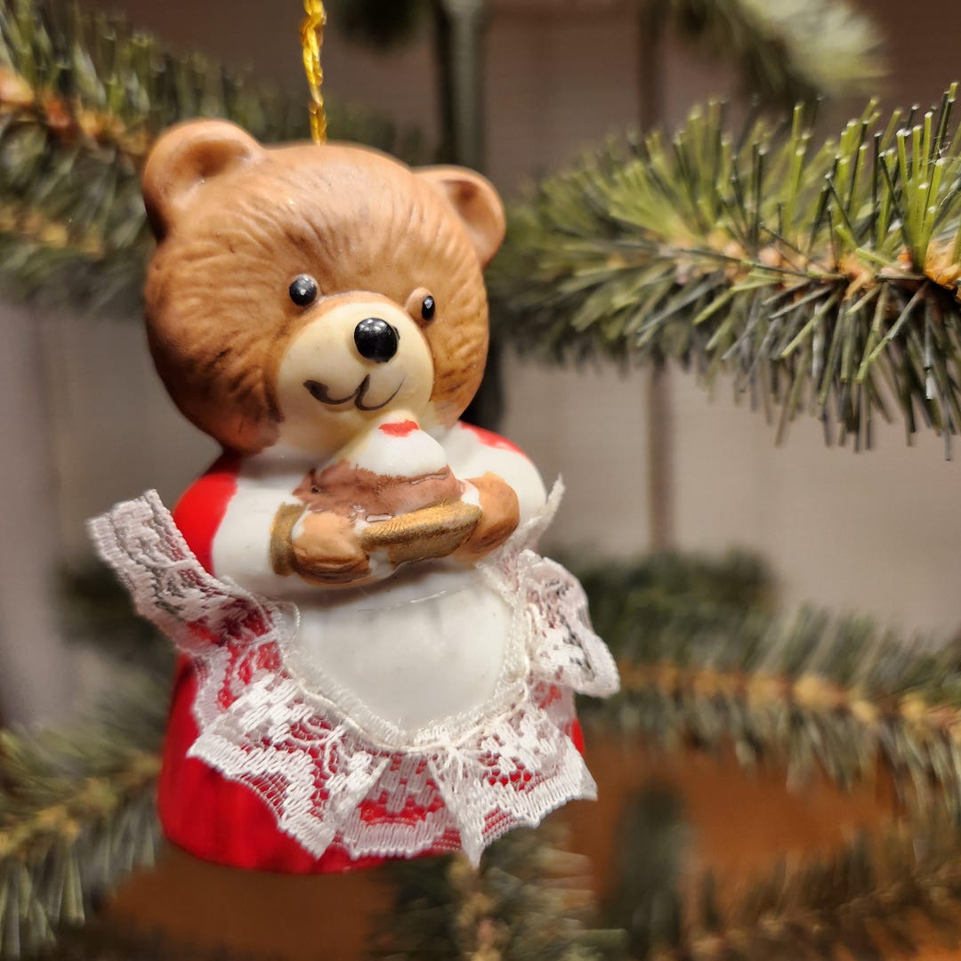 Jasco Bear Bell Ornament Ceramic Lil' Chimer - Etsy
