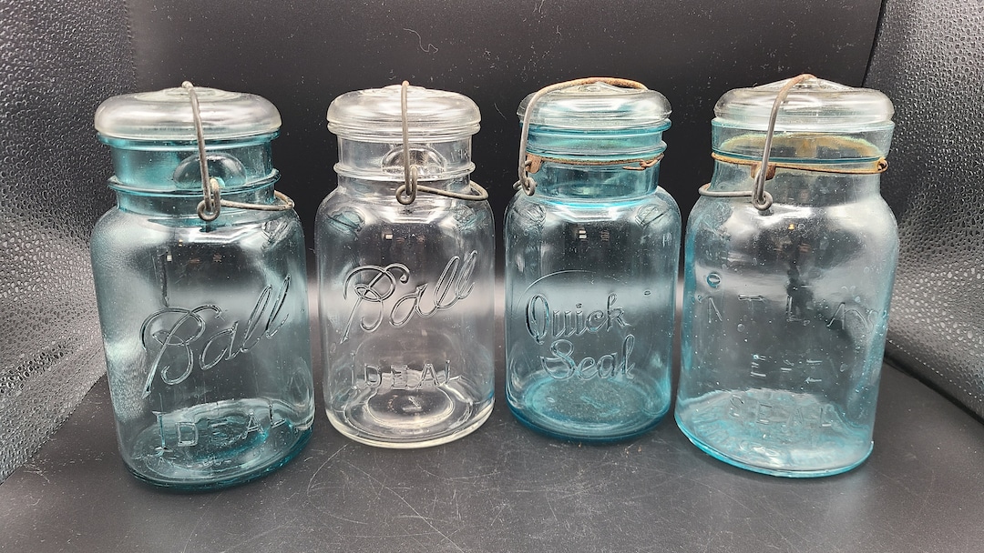 Choice Quart Lightning Jars With Lids Ball, Atlas, Quick Seal - Etsy