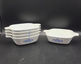 Vintage Blue Cornflower Petite Pans P-41-b P-43-b Retro Corning Ware ...