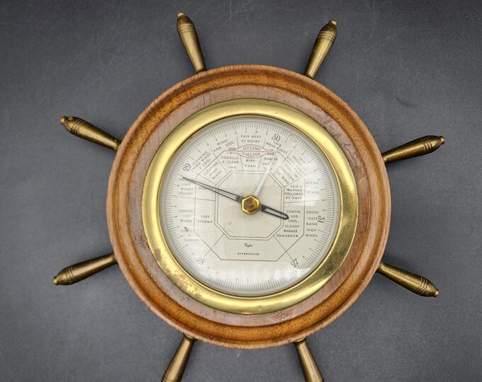 Taylor Stormoguide Barometer Ships Wheel Nautical - Etsy