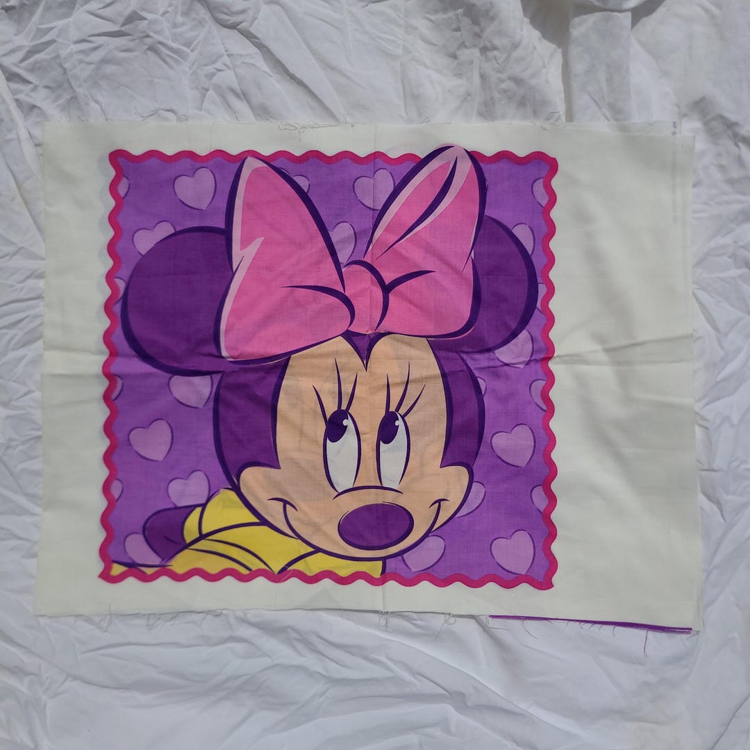 Vintage Minnie Mouse Cut and Sew Pillow Panel Disney - Etsy