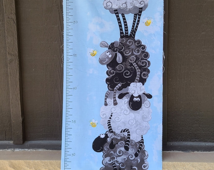 Susybee Sheep Lamb Growth Chart Panel to Sew Lew the Ewe - Etsy