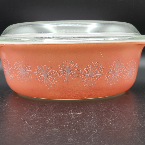 Pink Daisy Vintage Pyrex Casserole Dish - Etsy