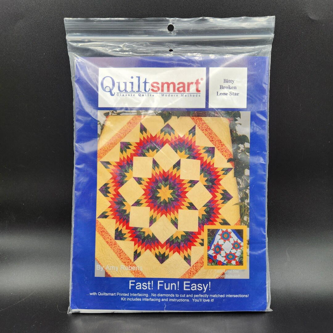 Quiltsmart Quilt Pattern Bitty Broken Star Fusible Printed Interfacing ...