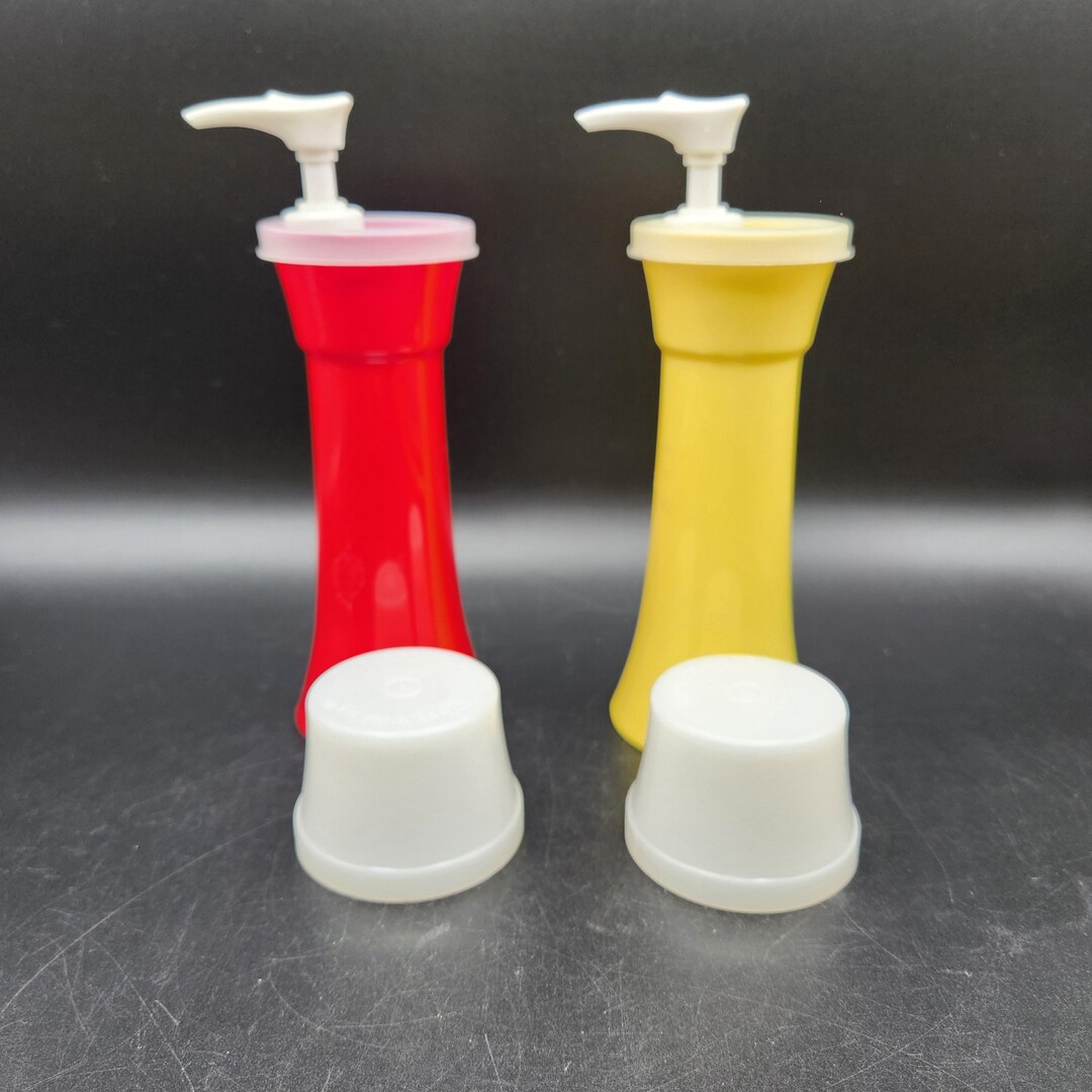 Ketchup & Mustard Travel Picnic Set Vintage Tupperware - Etsy