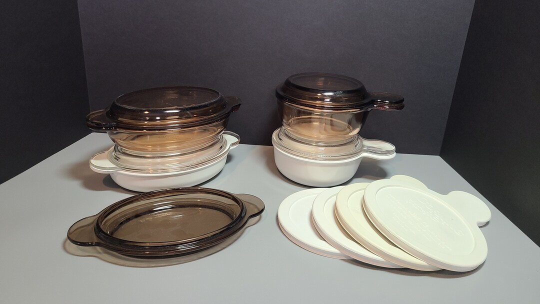 Choice Corning Ware Grab and Go Grab-it Round Bowls Plus Lids White ...