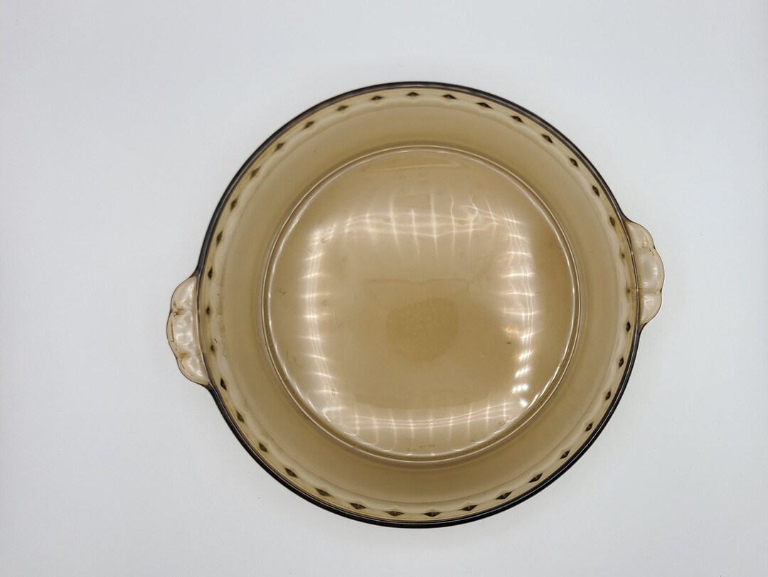 Pyrex Fireside Amber Brown Scalloped Pie Plate 229 24cm - Etsy