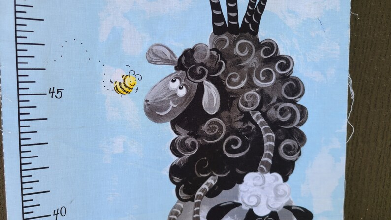 Susybee Sheep Lamb Growth Chart Panel to Sew Lew the Ewe - Etsy