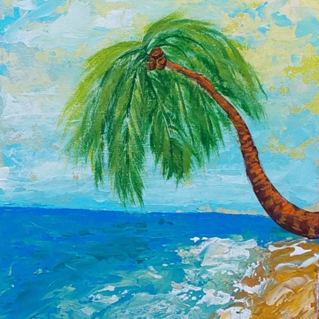 Tropics. Seascape. Palma Painting Beach Summer. Original Painting ...