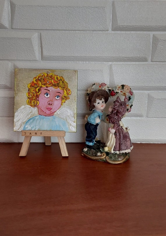 Guardian Angel Boy Portrait Baby Mini Picture Gift Angel Wings - Etsy