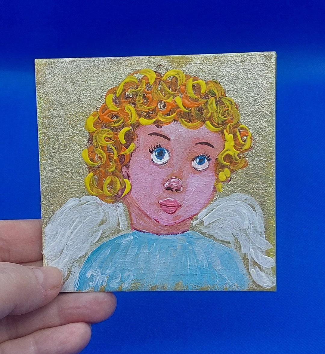 Guardian Angel Boy Portrait Baby Mini Picture Gift Angel Wings - Etsy
