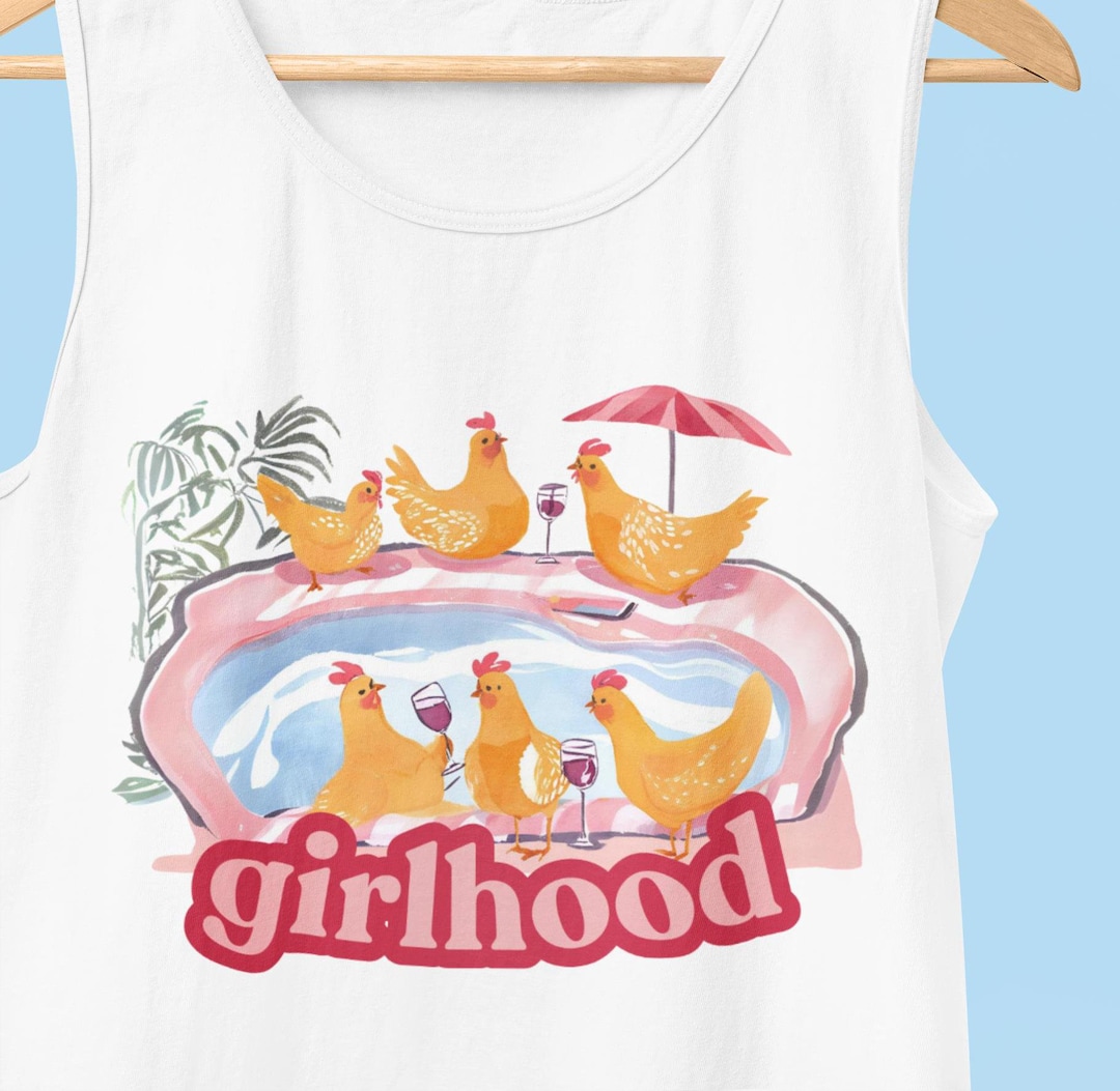 Chicken Tank Top, Cute Animal Print Shirt, Summer Sleeveless Tee ...