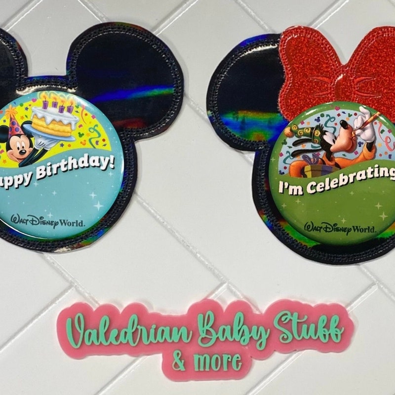 Mickey Button Holder - Etsy