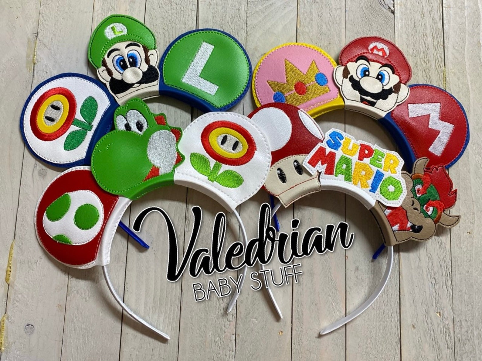 Super Mario Bros Luigi Inspired Inspired Mouse Ears Headband ...