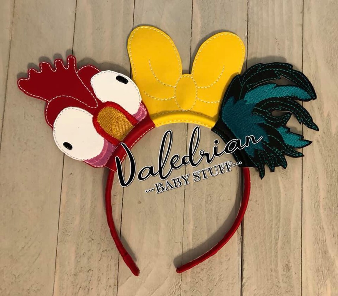 Moana HEI HEI the Rooster Inspired Mouse Ears Headband - Etsy