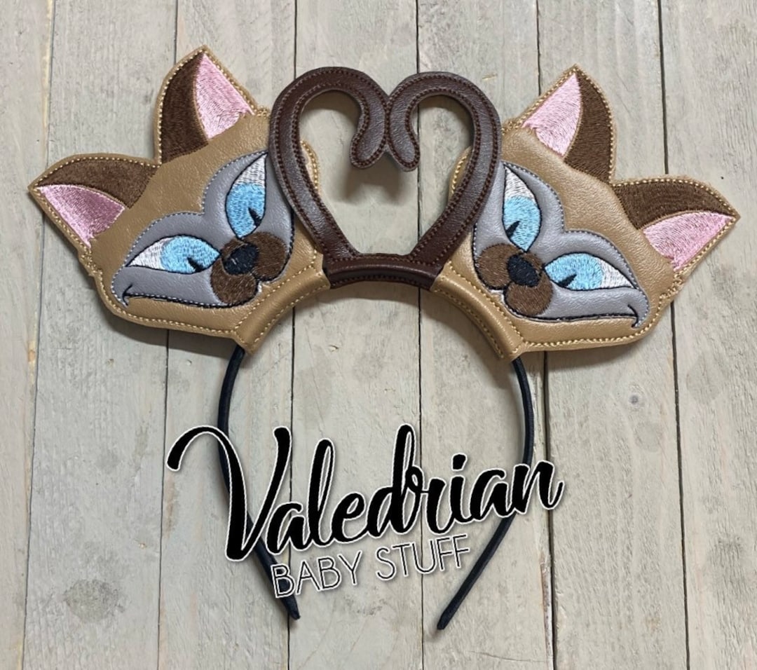 Lady and the Tramp Si and Am Siamese Cats Inspired Mouse Ears Headband ...