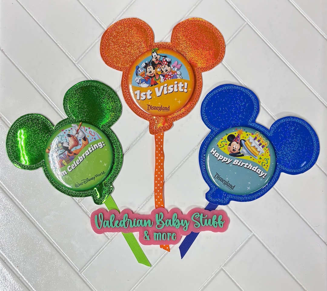 Mickey Mouse Balloon Inspired Button Accessory - Etsy