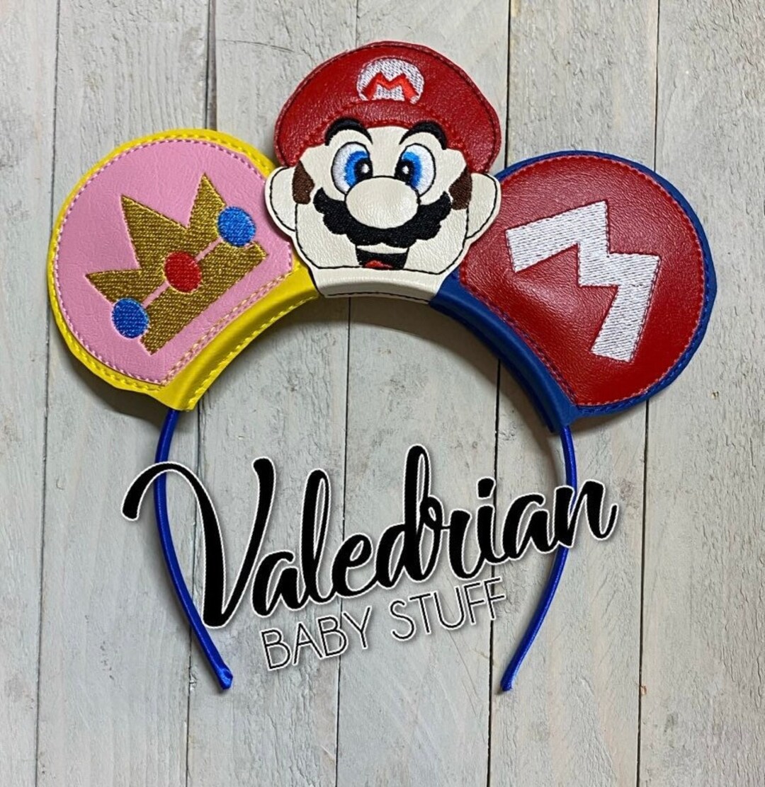 Plumbers Brothers and Princess Inspired Inspired Mouse Ears Headband ...