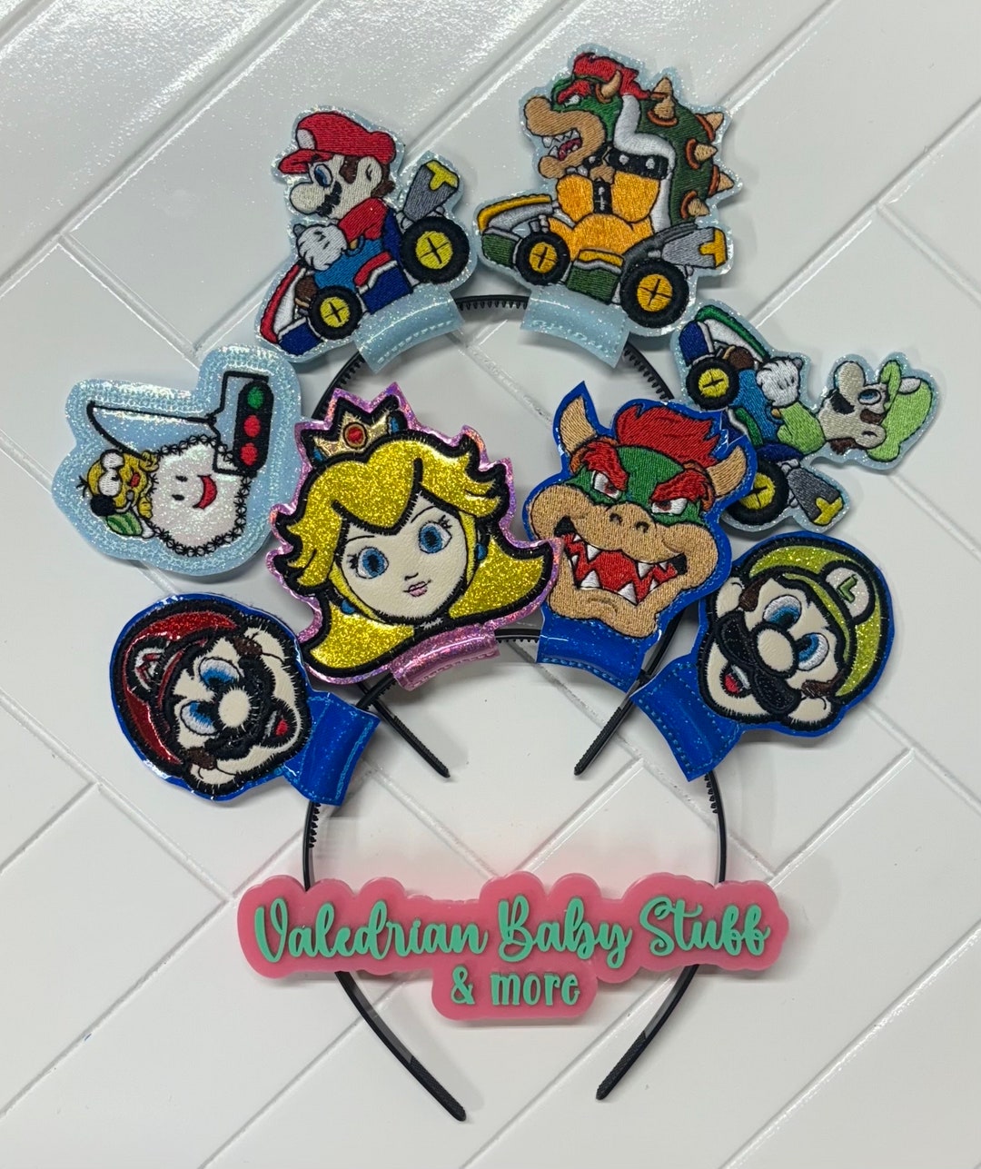 Plumber Brothers and Princes Inspired Mouse Ears Headband Accessories ...