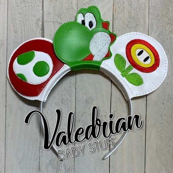 Super Marios Bros Yoshi Inspired Inspired Mouse Ears Headband - Etsy