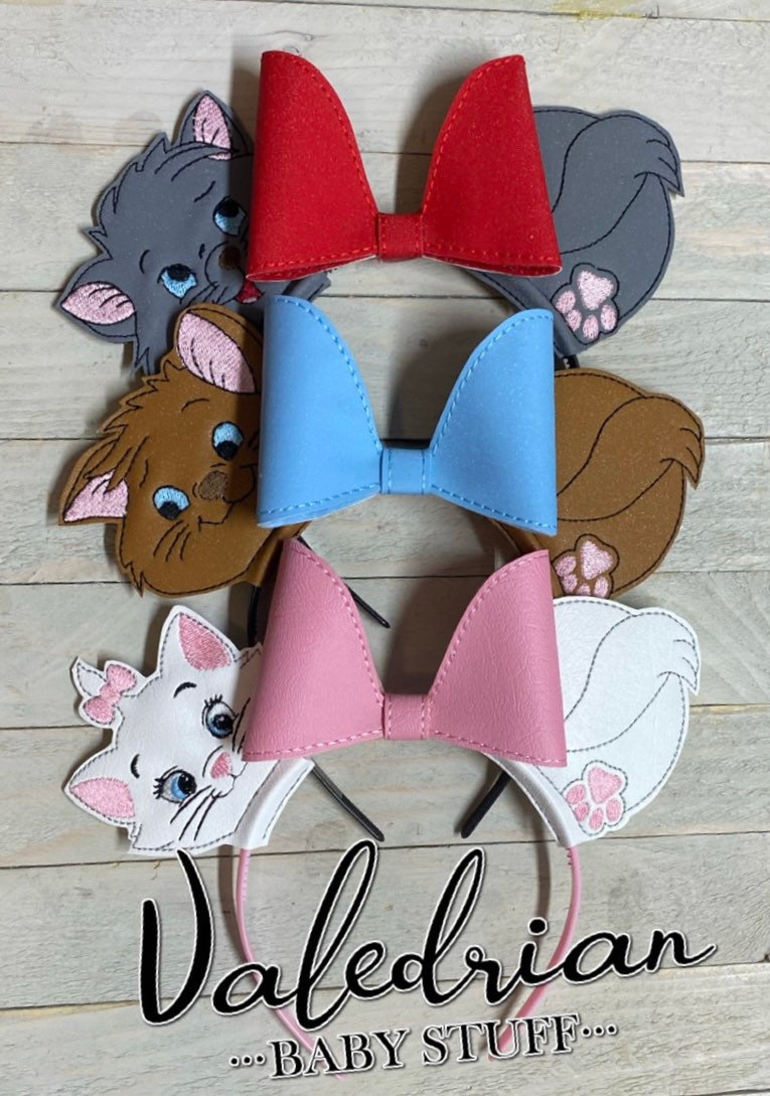 Aristocats Marie Inspired Mouse Ears Headband Accessories Costume Dress ...