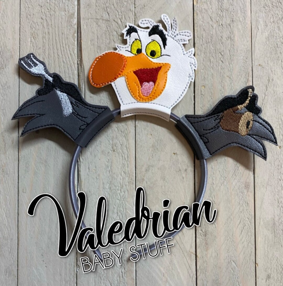 Little Mermaid Scuttle Seagull Inspired Mouse Ears Headband Accessories ...