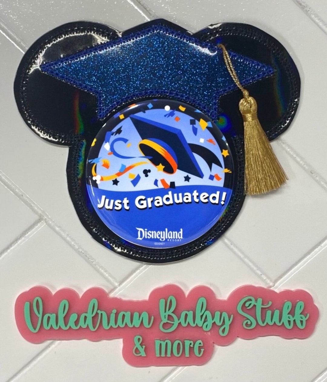 Mickey Mouse or Minnie Mouse Graduation Cap Inspired Button Accessory ...