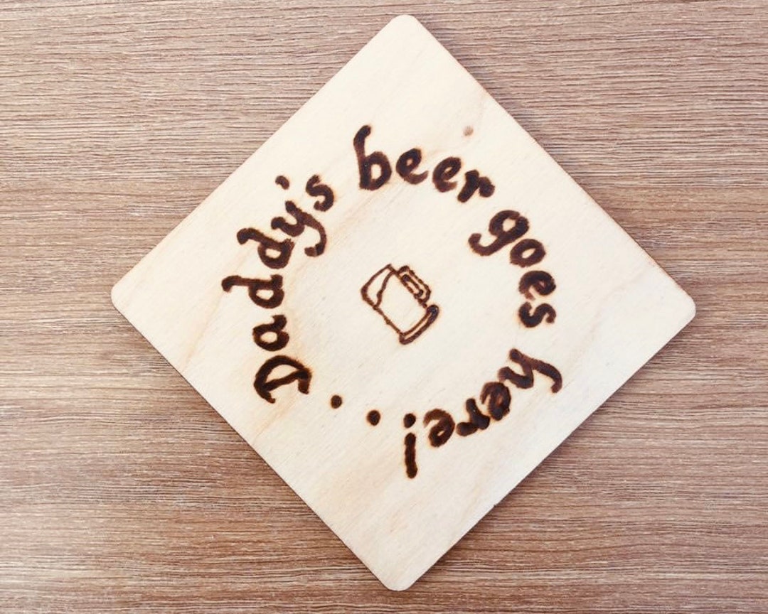 Dads Coaster, Wooden Coaster, Dad Quote Coaster, Pyrography Coaster ...