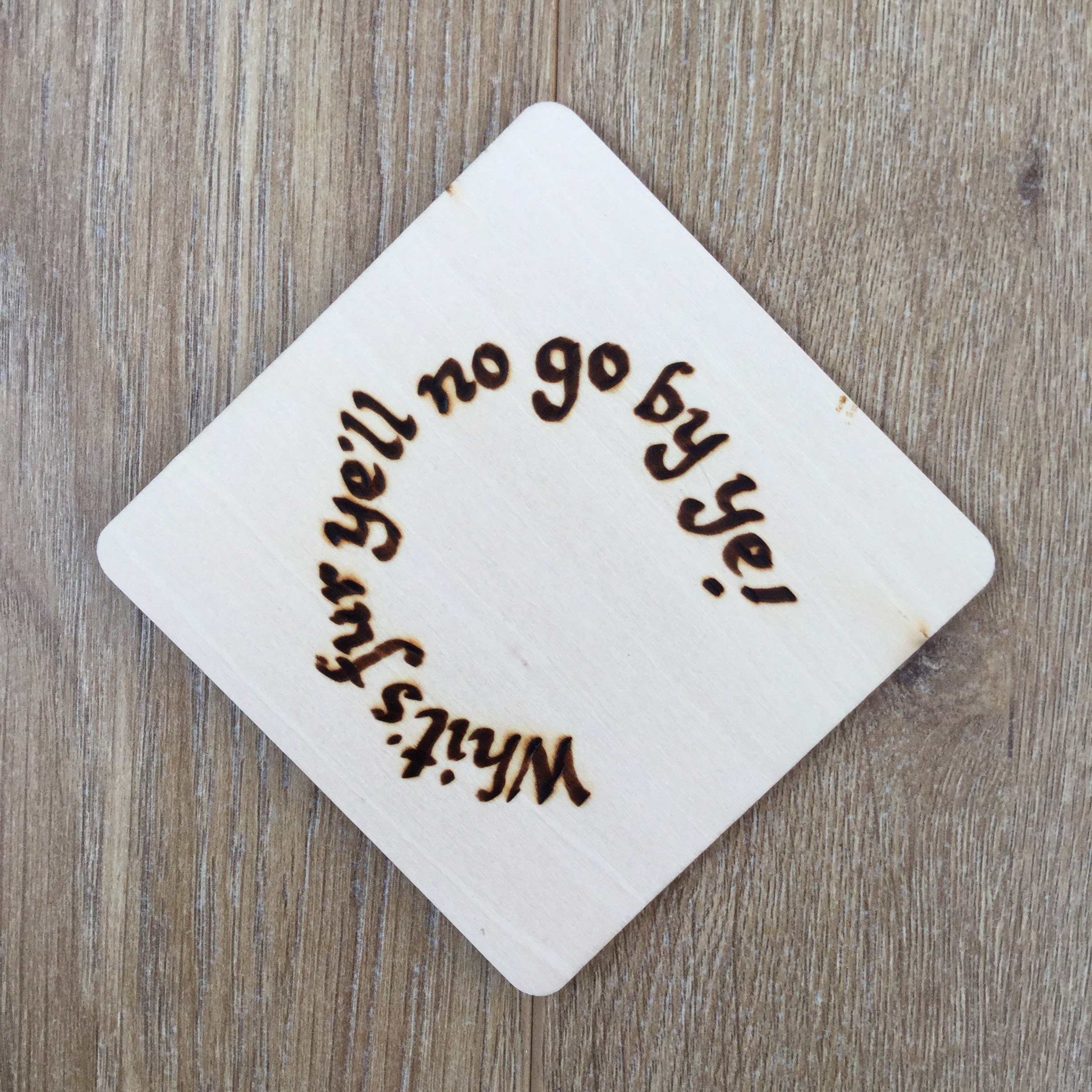 Set of 4 Scottish Coasters Wooden Coasters Pyrography - Etsy